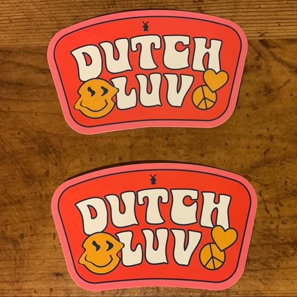 Dutch Bros | Other | Dutch Bros Luv February Lot Of 2 Stickers 22 ...